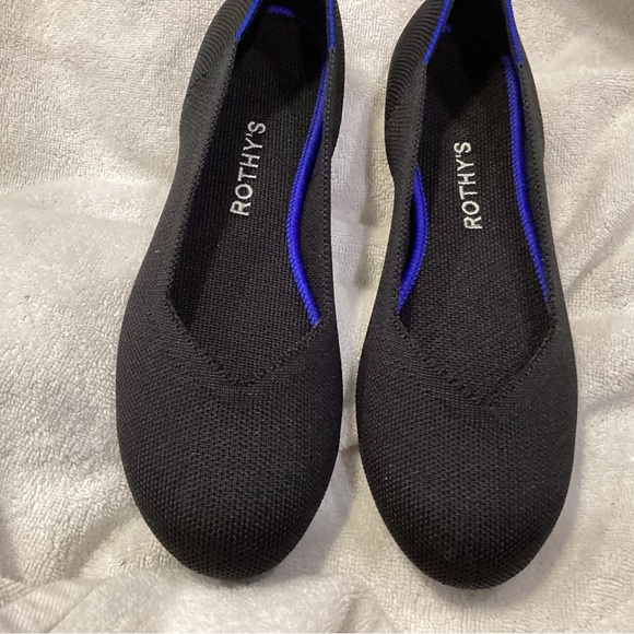 Rothy's | Shoes | Rothys The Flat Black Solid Textile Comfort Travel ...